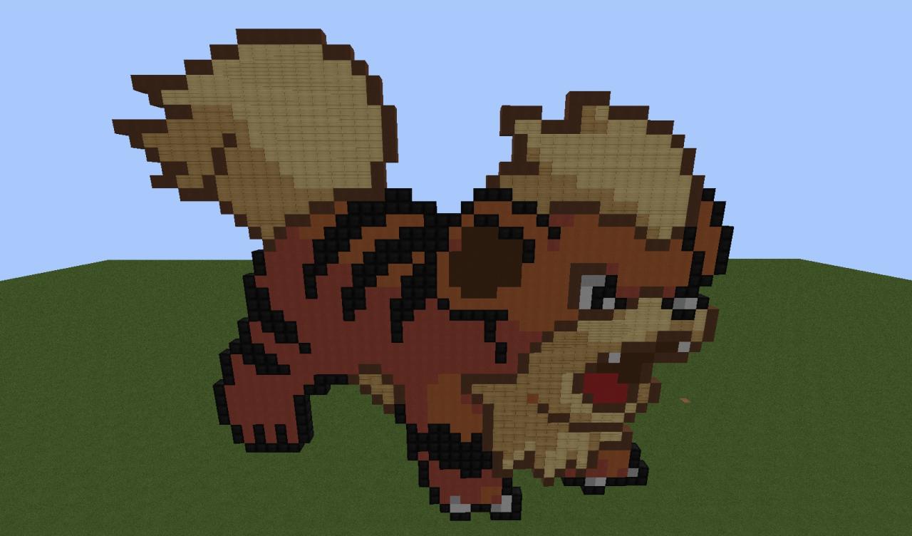 Pixel Art - Growlithe Minecraft Project