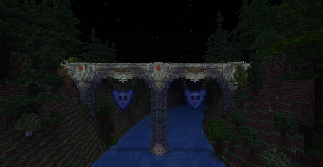 Valley world, Mountain, Bridge and Custom Forest Minecraft Map