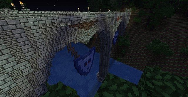 Valley world, Mountain, Bridge and Custom Forest Minecraft Map