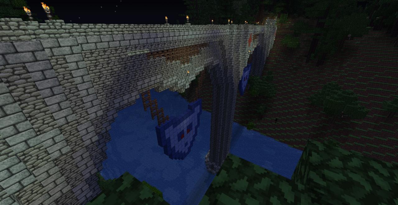 Valley world, Mountain, Bridge and Custom Forest Minecraft Map