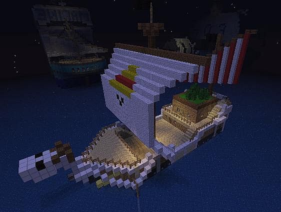 going merry in One piece Minecraft Map