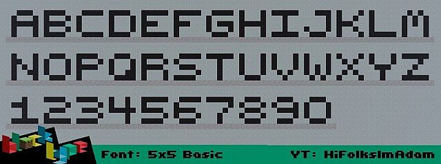 Block Type - Fontpack 2! A weekly fontpack installment! Minecraft Map