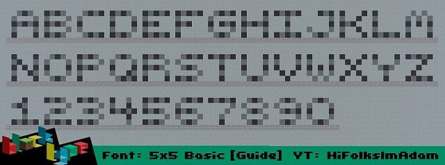 Block Type - Fontpack 2! A weekly fontpack installment! Minecraft Map