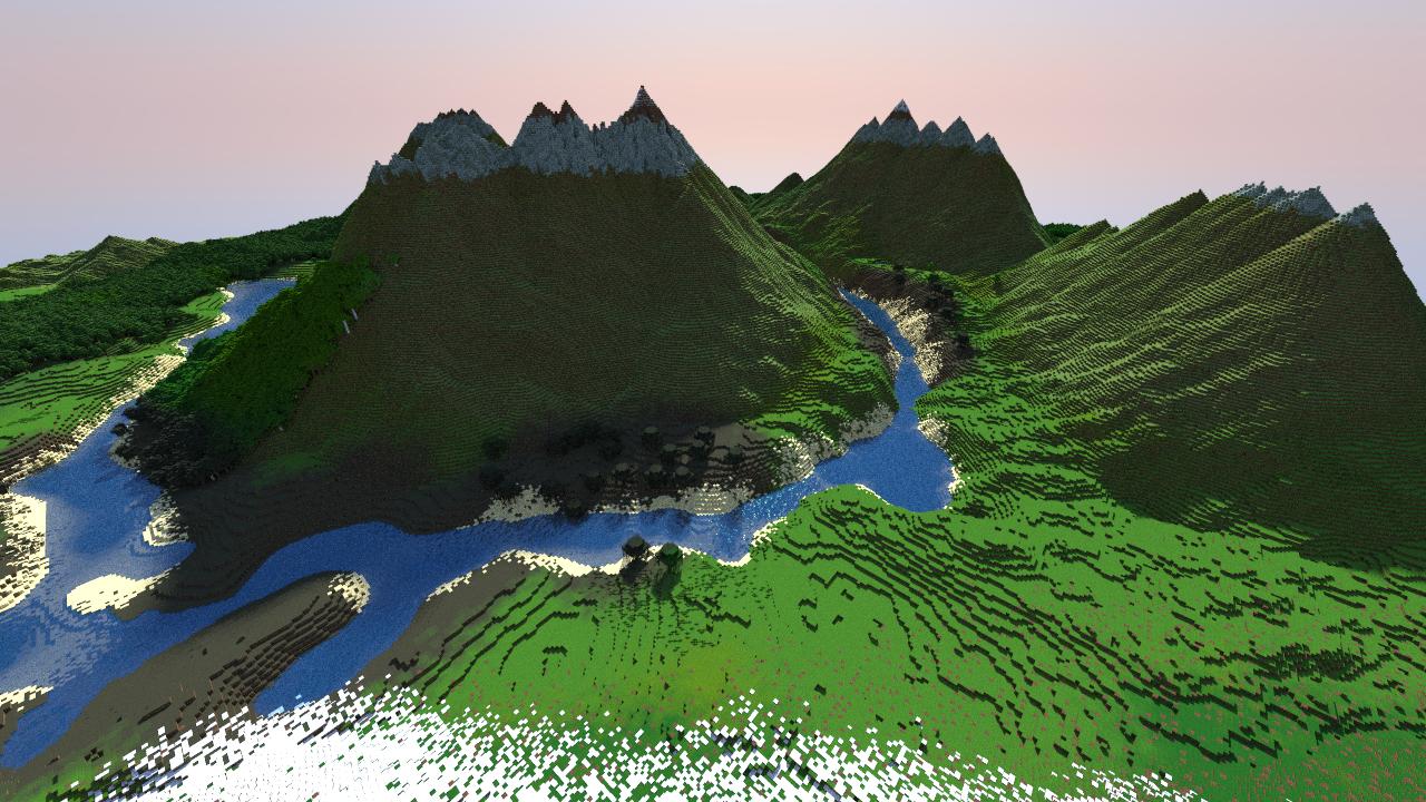 Aulora-Custom Terrain Map Minecraft Map