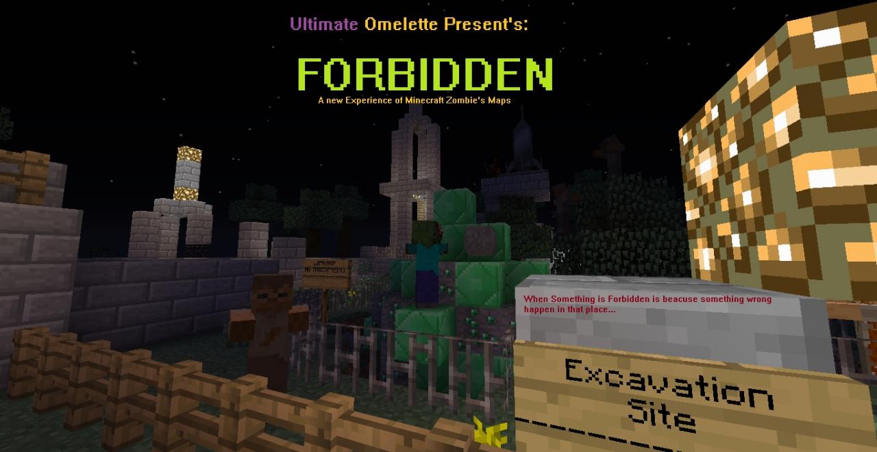 Forbidden MINECRAFT ZOMBIES MAP Minecraft Map