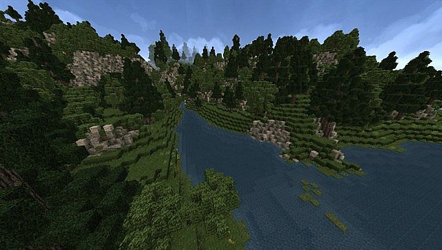 Blueriver Isle - Custom Terrain and Builds Minecraft Map