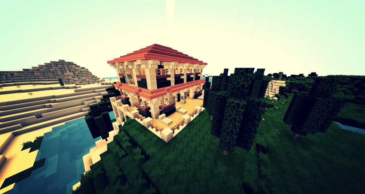 2 Italian Villa's + Italian Desert Village Minecraft Map