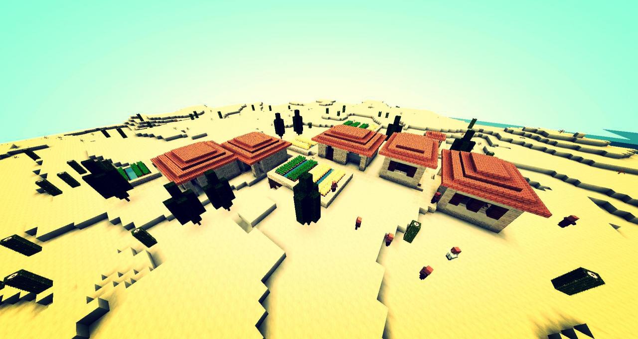 2 Italian Villa's + Italian Desert Village Minecraft Map