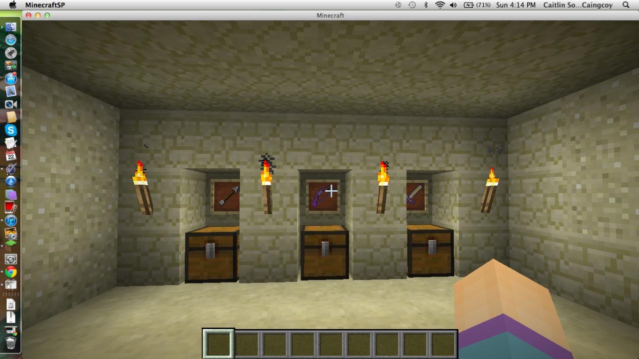 Simple Egyptian Pyramid with Enchanted Items inside Minecraft Map