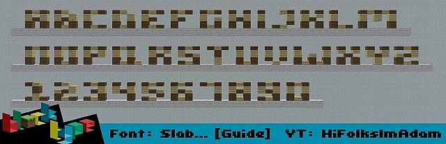 Block Type - Fontpack 2! A weekly fontpack installment! Minecraft Map