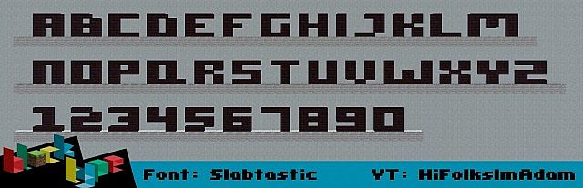 Block Type - Fontpack 2! A weekly fontpack installment! Minecraft Map