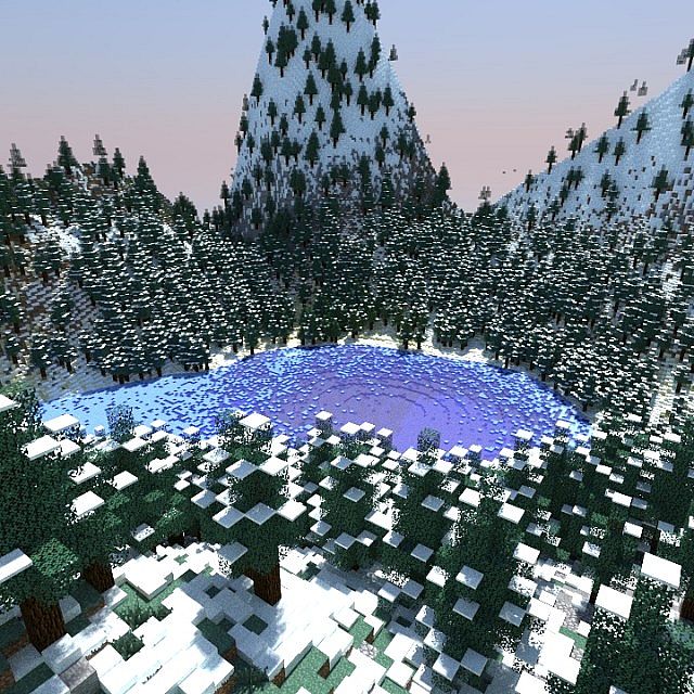 Snowy Valley map Minecraft Map