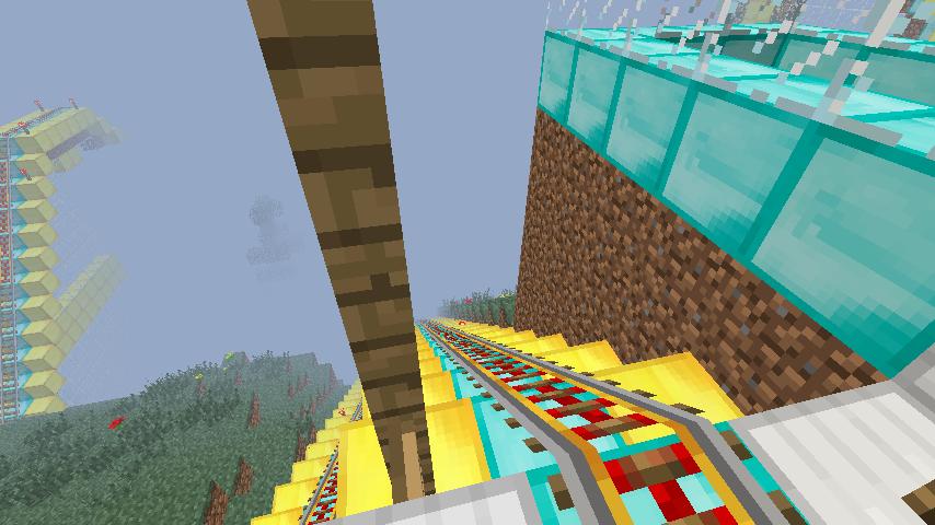 a big big roller coaster Minecraft Map