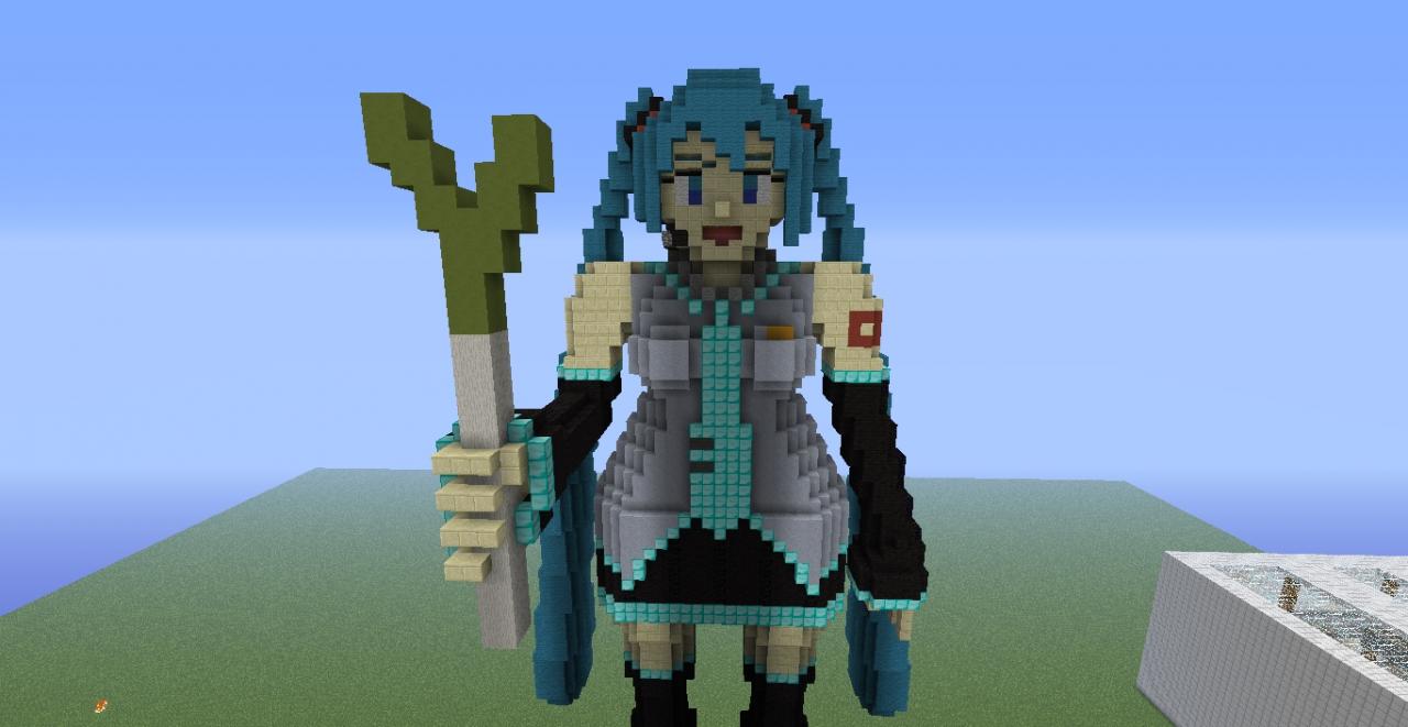 Miku Hatsune Statue Minecraft Map