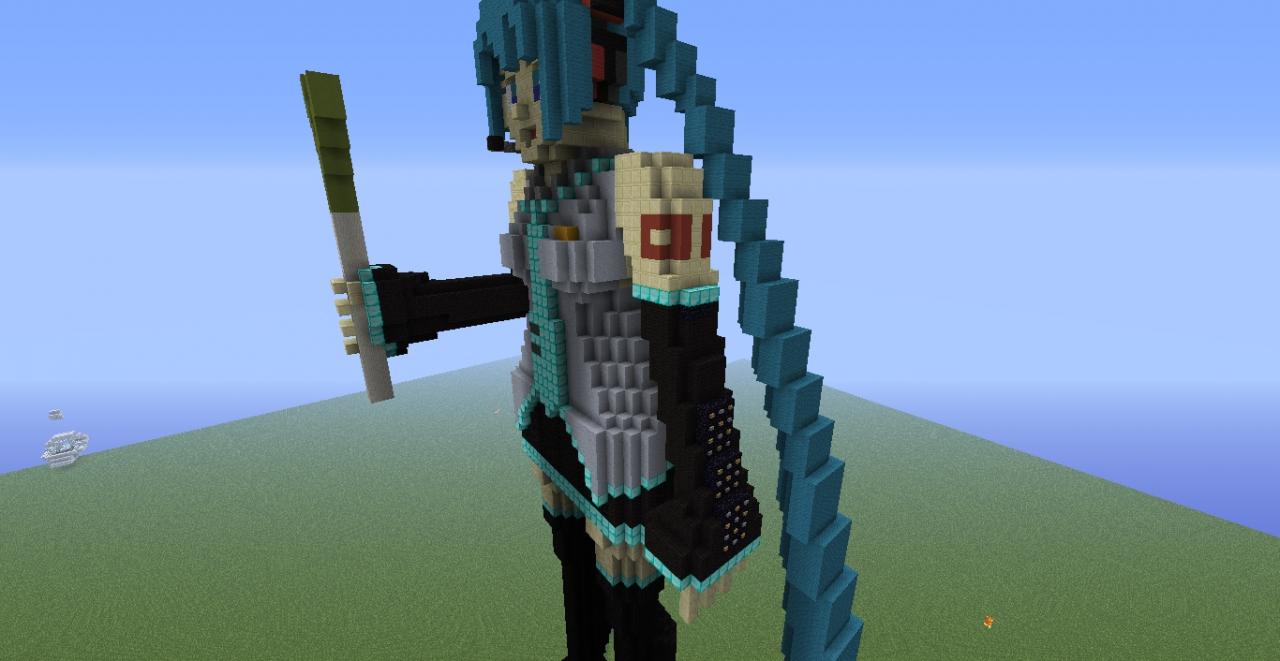 Miku Hatsune Statue Minecraft Map