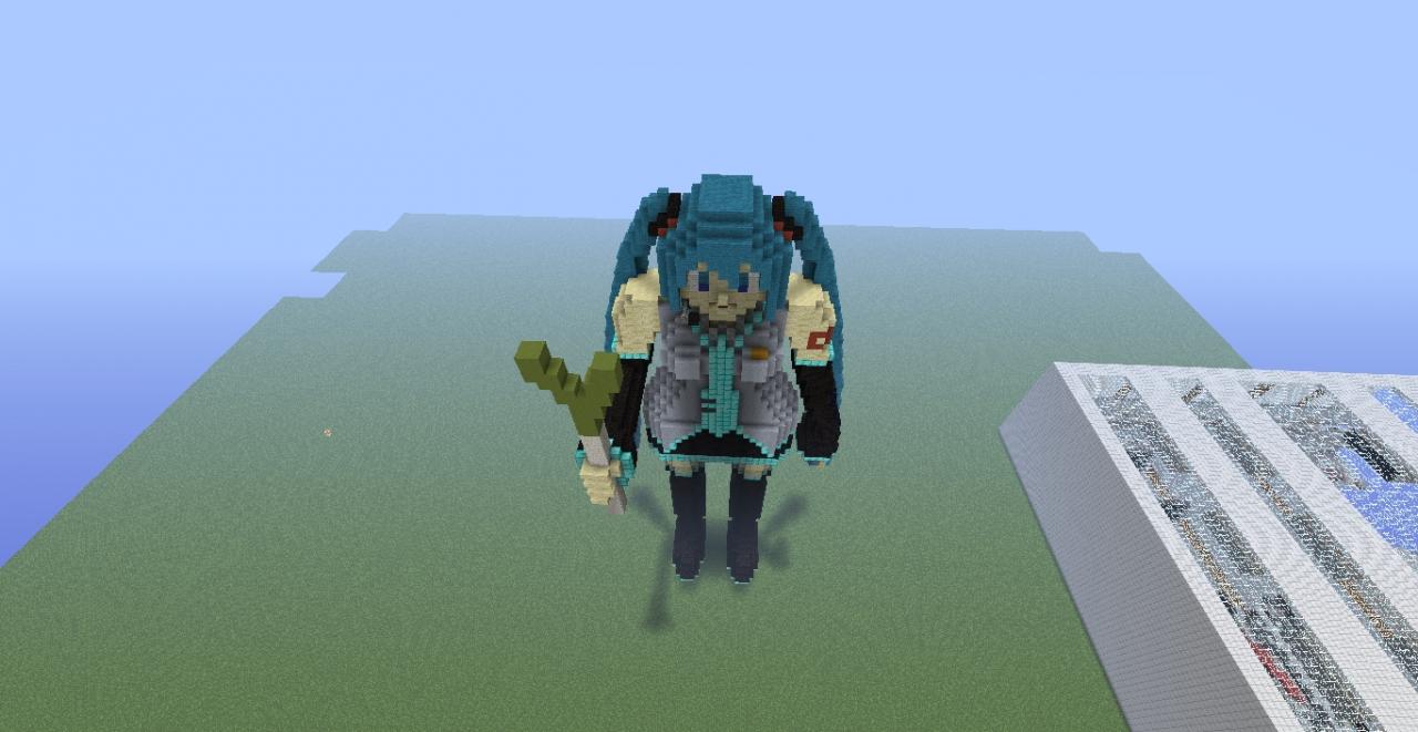Miku Hatsune Statue Minecraft Map