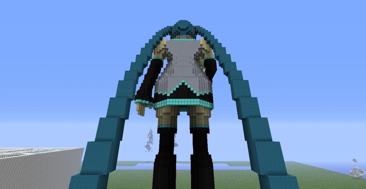 Miku Hatsune Statue Minecraft Map