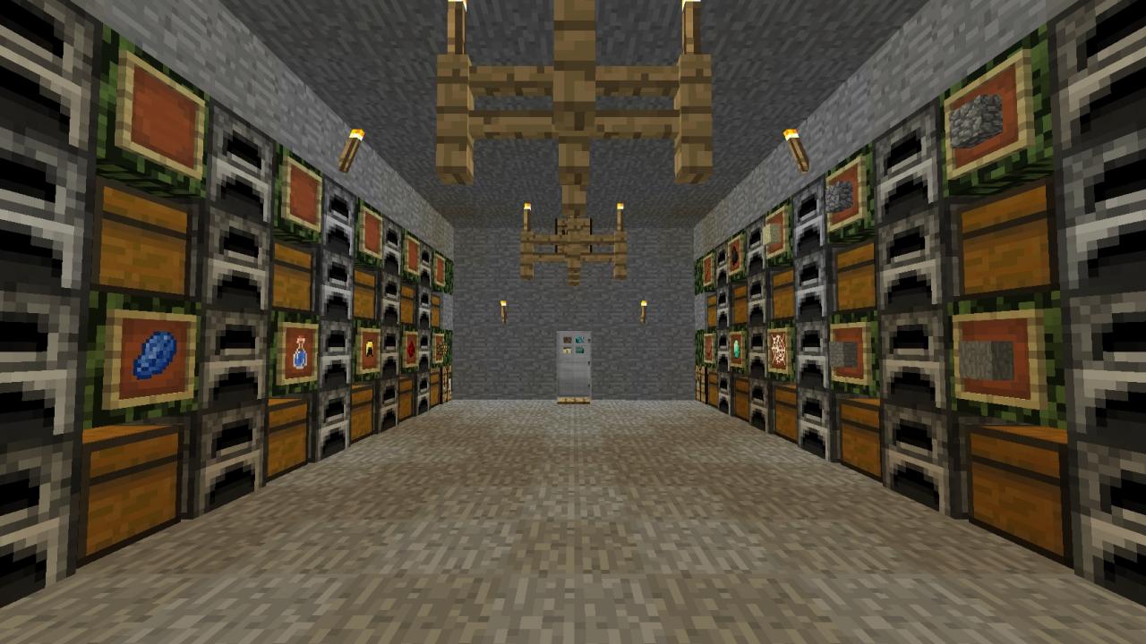 A simple chest room Minecraft Map