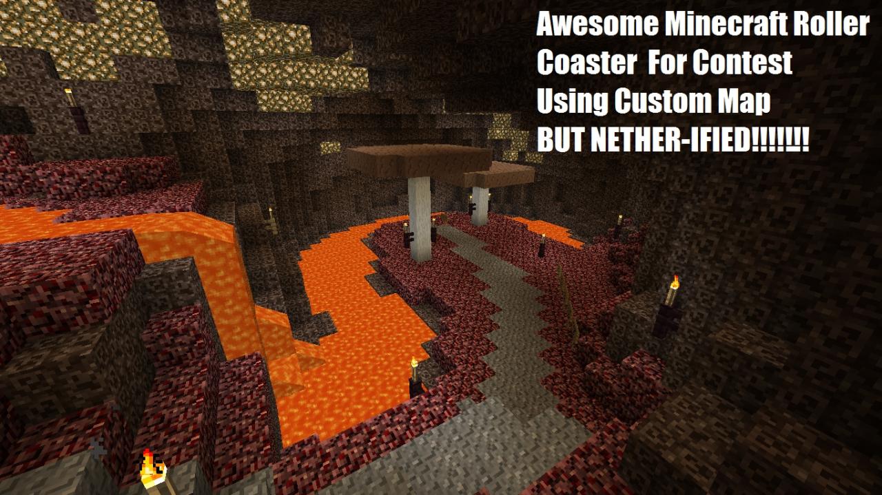 Awesome Nether Coaster! !UPDATE! Minecraft Map