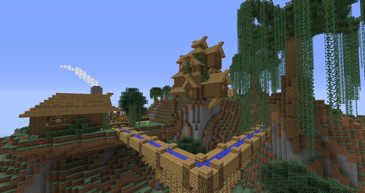 Abstract wooden house Minecraft Map