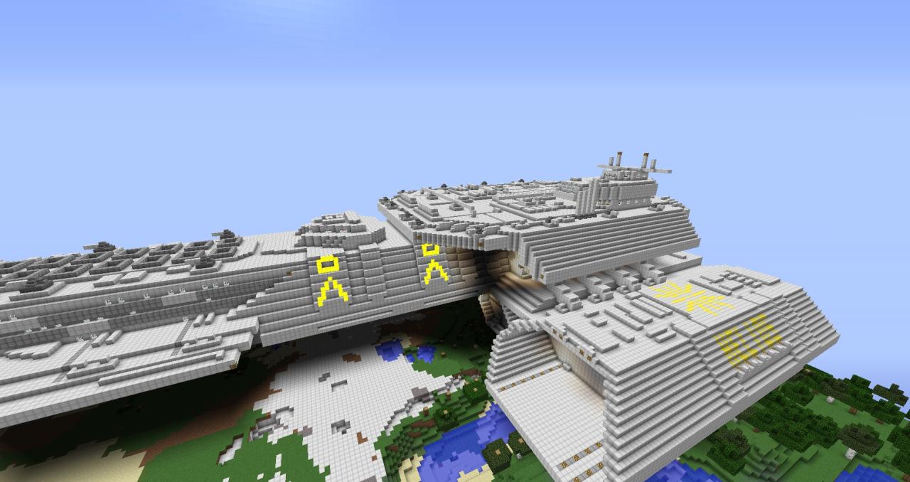 Stargate X-304 Daedalus class space ship replica (from Adarkfable) Minecraft Map