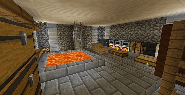 Medieval House w/ Stables, Lighthouse, and Air Ship Minecraft Map