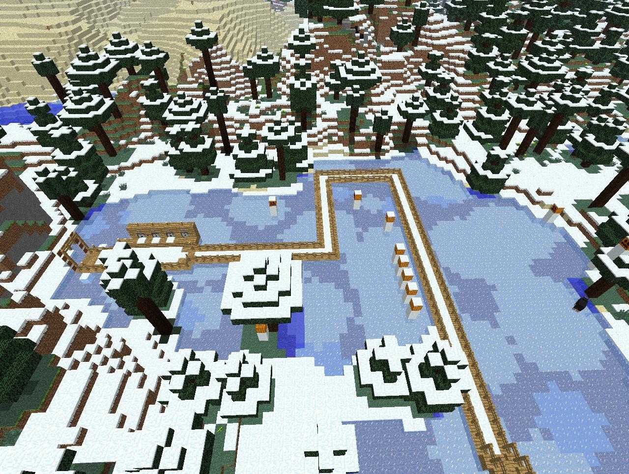 Journey to the Snow Temple (roller coaster) Minecraft Map