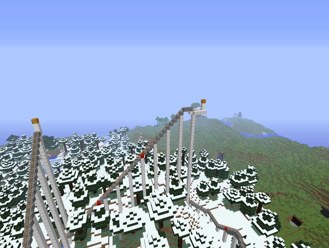 Journey to the Snow Temple (roller coaster) Minecraft Map