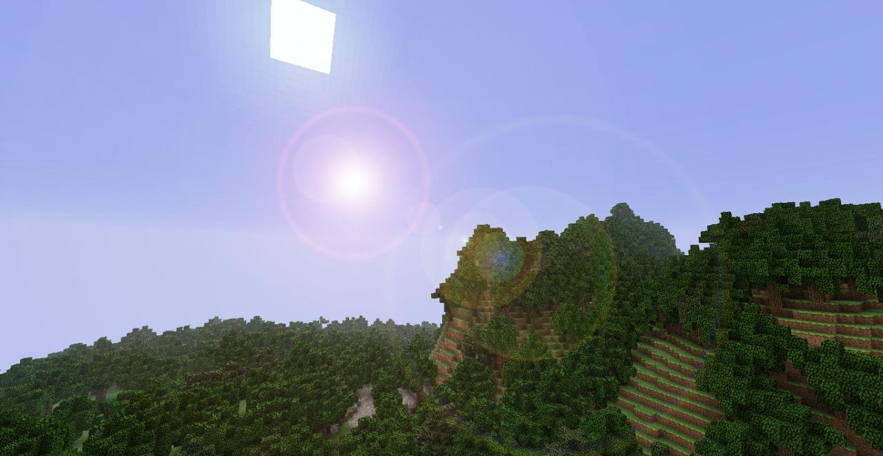 Beautiful World. High Tree Density. Minecraft Map