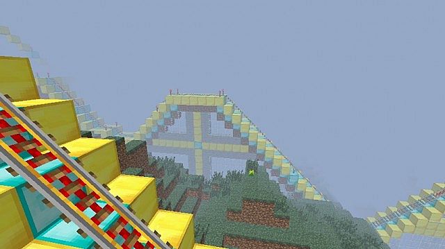 a big big roller coaster Minecraft Map