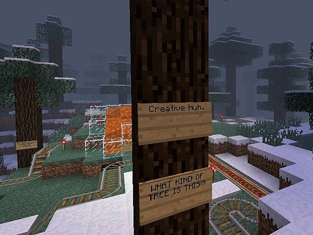 Weird Creative Rollercoaster Minecraft Map