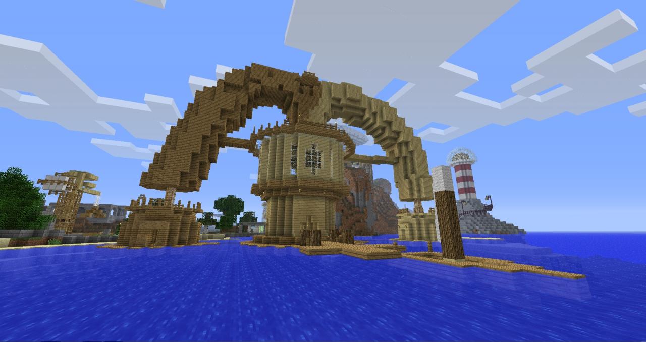 Egius Port - A SteamPunk Air/Sea Port Minecraft Map