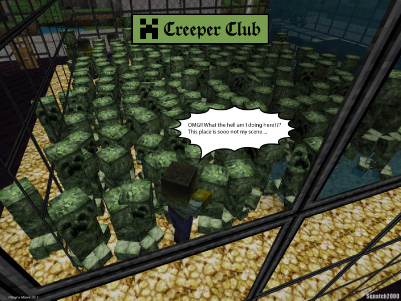 The Creeper House Zoo Exhibit Minecraft Map