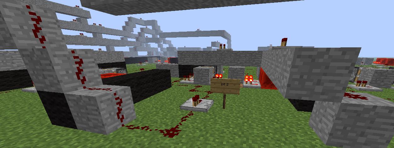 Minecraft 4 bit redstone computer Minecraft Map