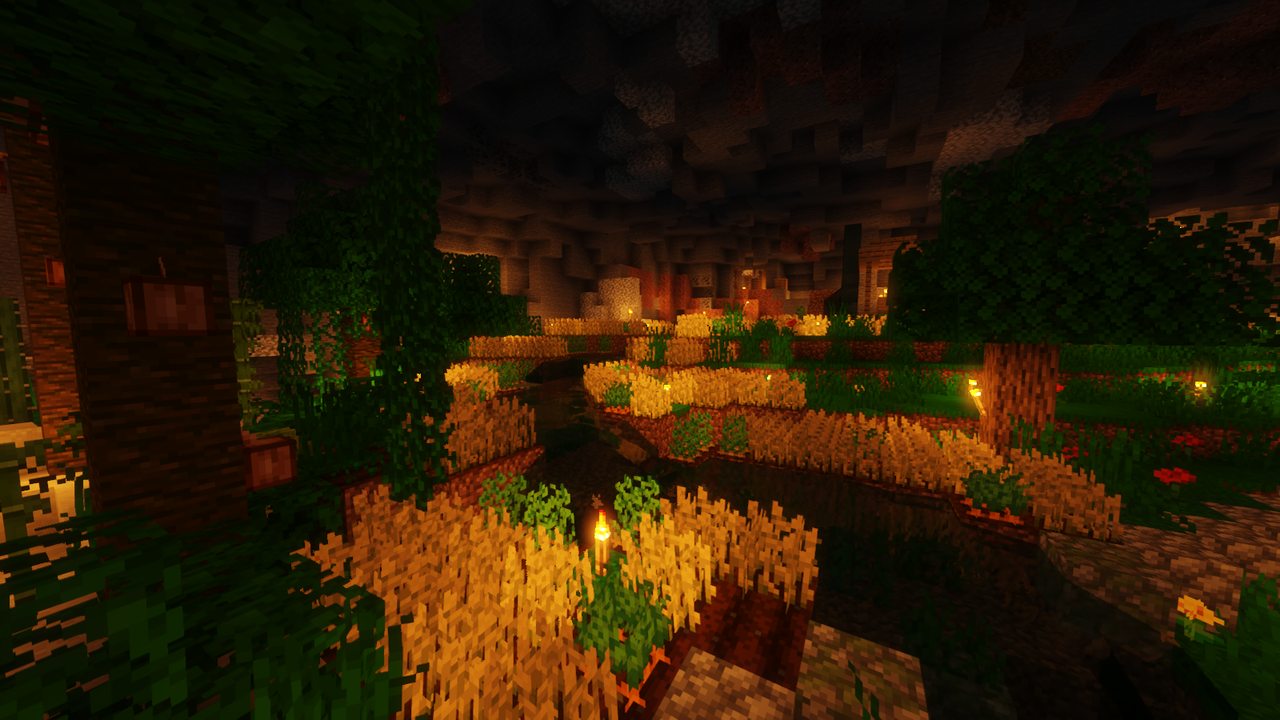 Underground Oasis Survival Base Minecraft Map