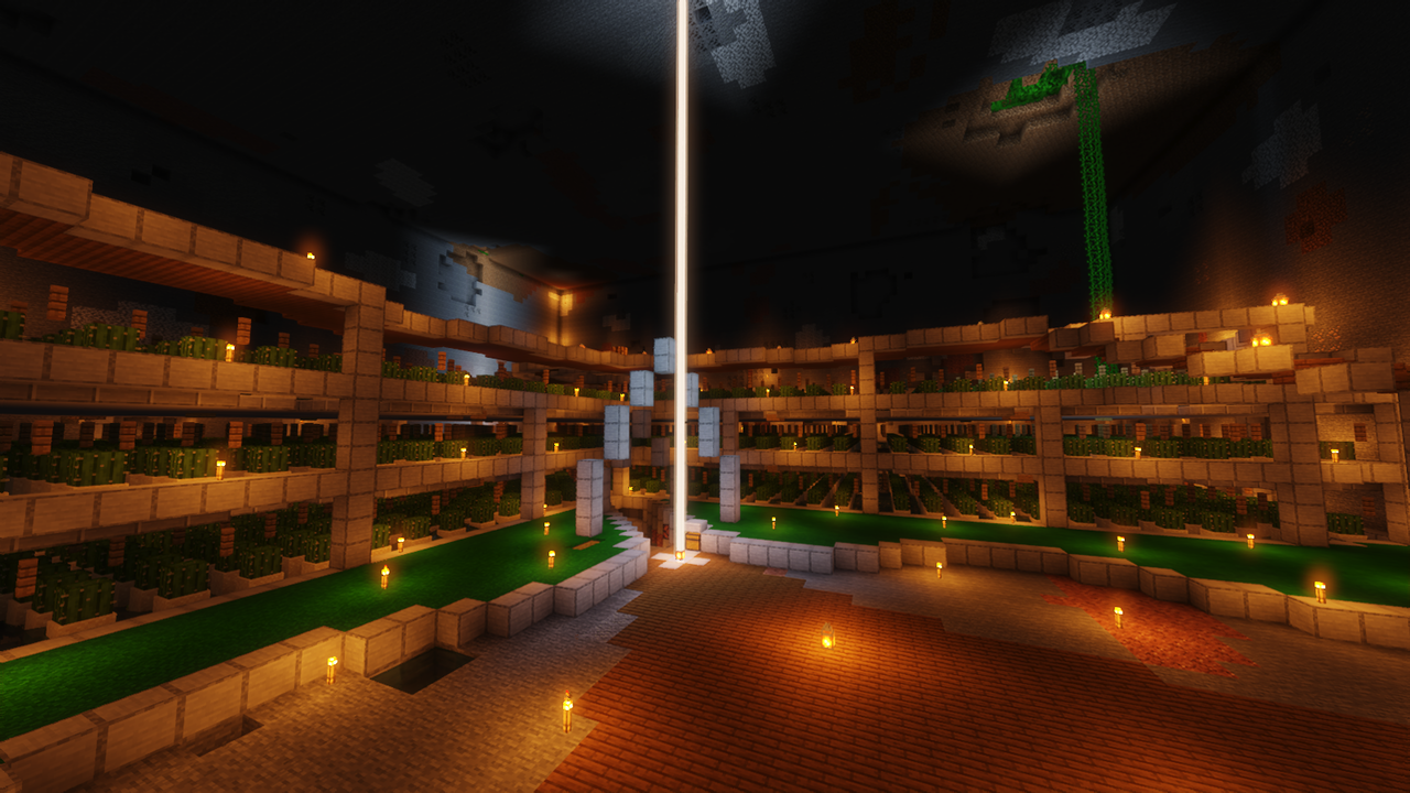 Underground Oasis Survival Base Minecraft Map