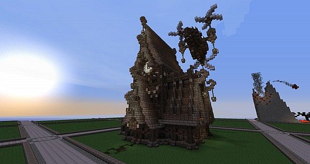 W.I.P steampunk build, opinions / ideas ? Minecraft Map