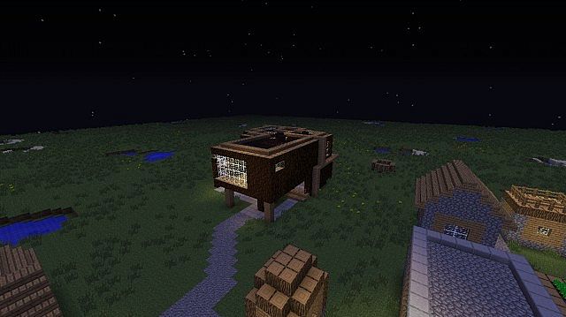 Modern House in a village Minecraft Map
