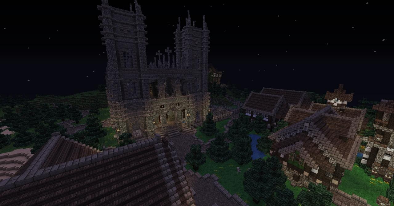 [Pop-Reel] Medieval Town Spawn Minecraft Map