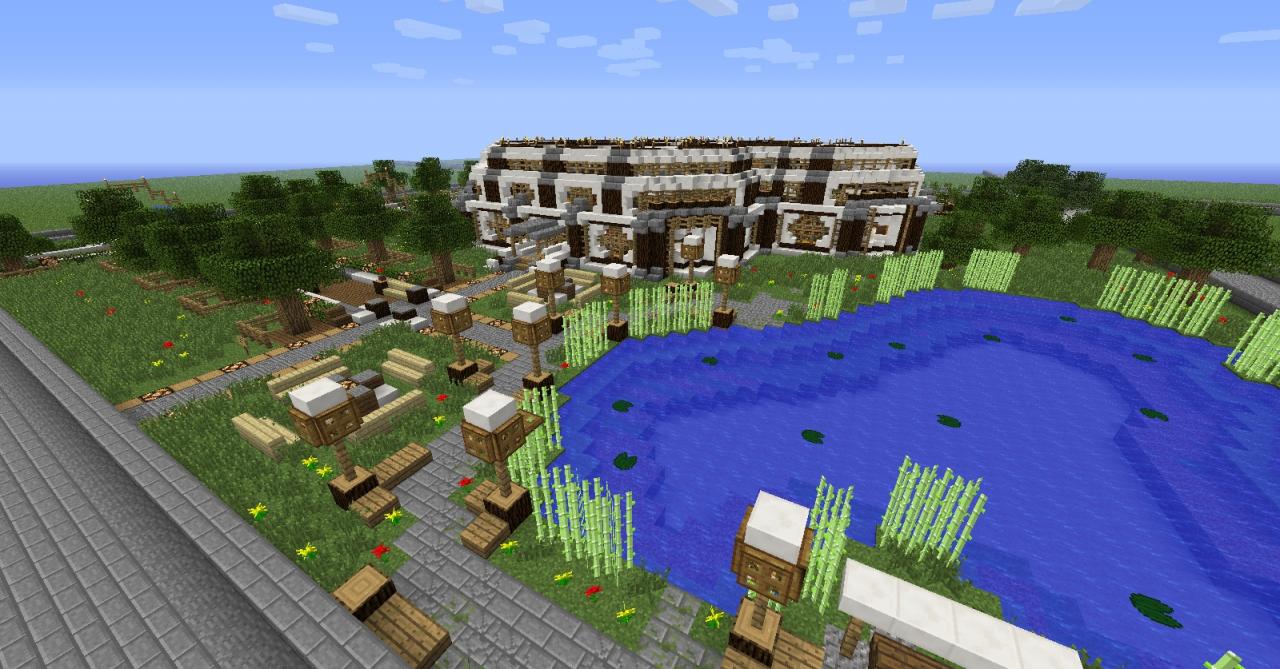 The Giant Library And Its Garden Minecraft Map