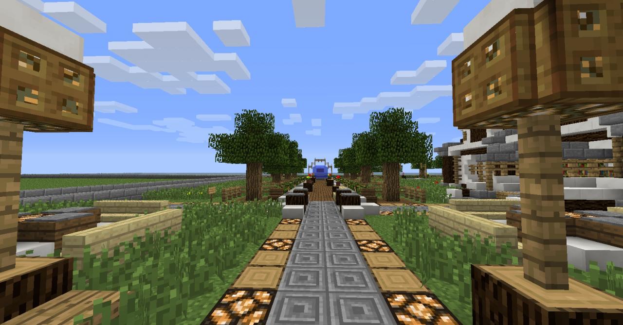 The Giant Library And Its Garden Minecraft Map