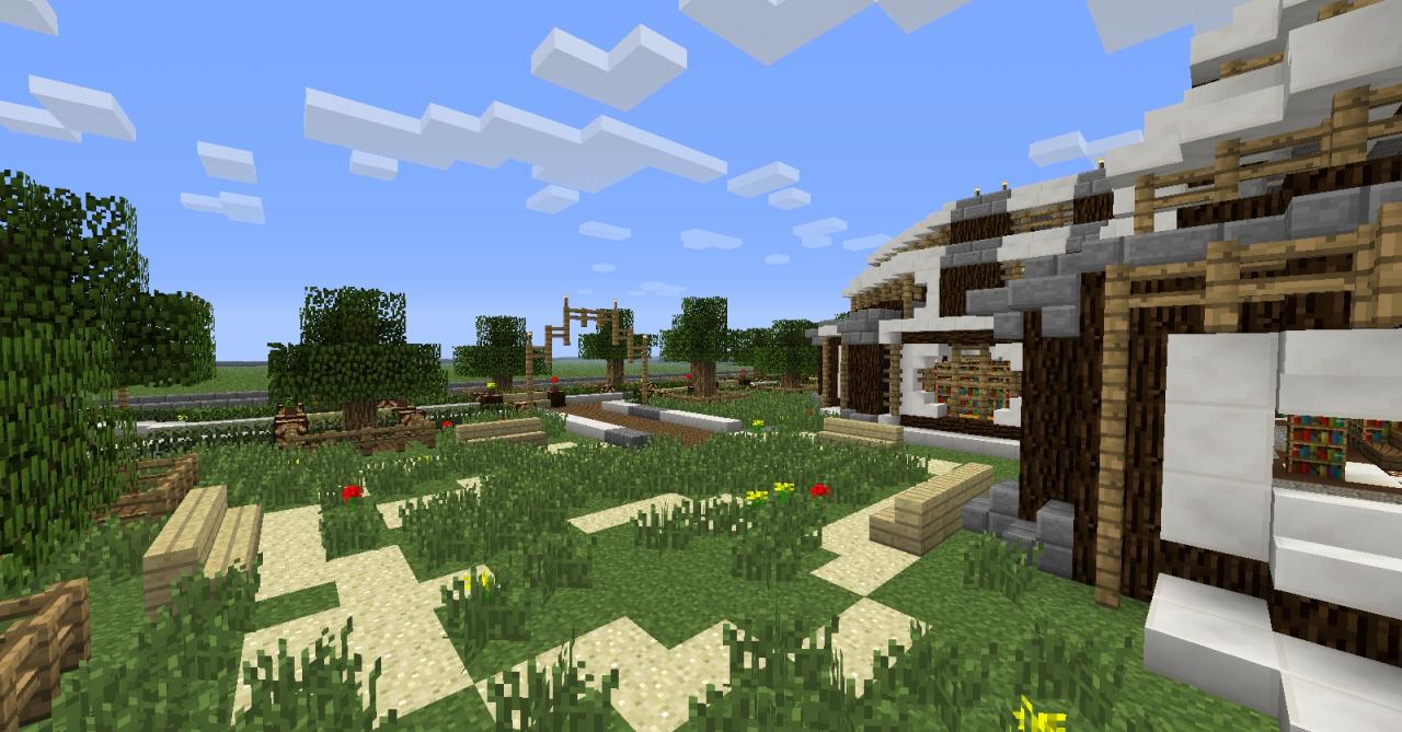 The Giant Library And Its Garden Minecraft Map