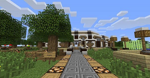 The Giant Library And Its Garden Minecraft Map