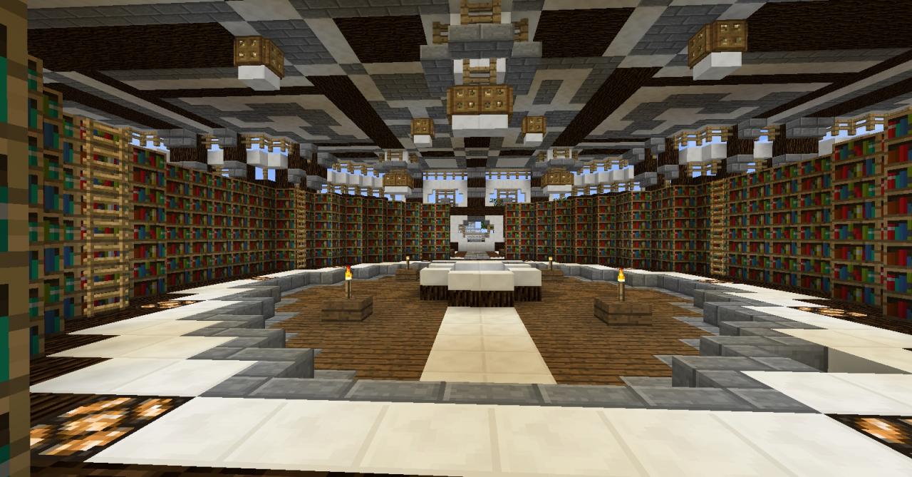 The Giant Library And Its Garden Minecraft Map