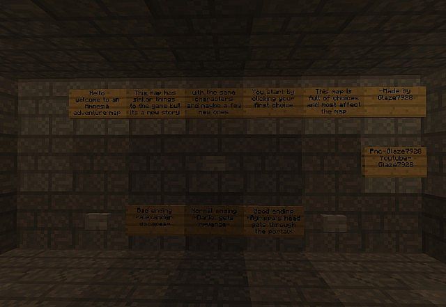 Amnesia the Dark Descent Sequal *WIP* Adventure Map Minecraft Map