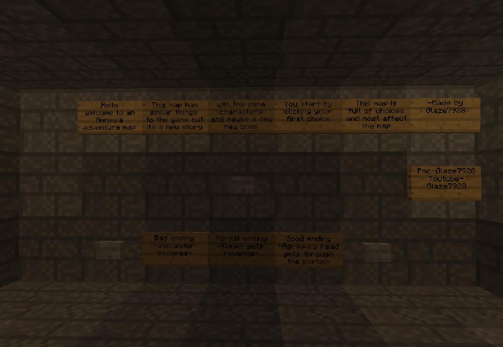 Amnesia the Dark Descent Sequal *WIP* Adventure Map Minecraft Map