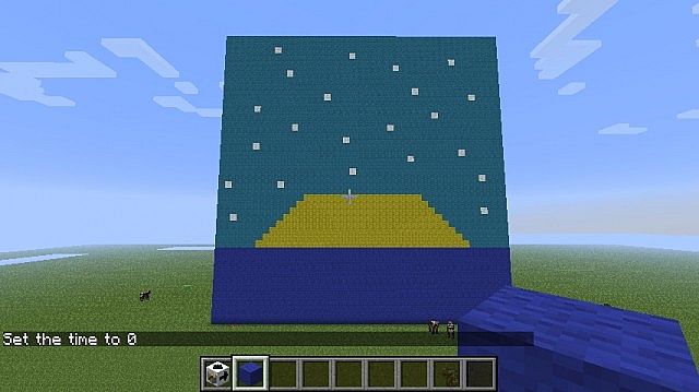 sun set with stars Minecraft Map