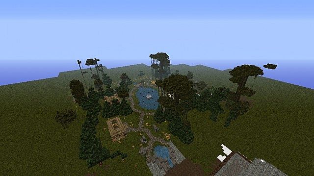 Luxurious Park and pathway Minecraft Map