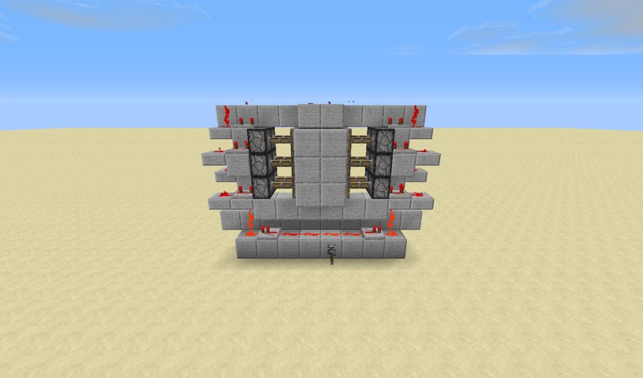 Hidden piston doors 3x10x7 Minecraft Map