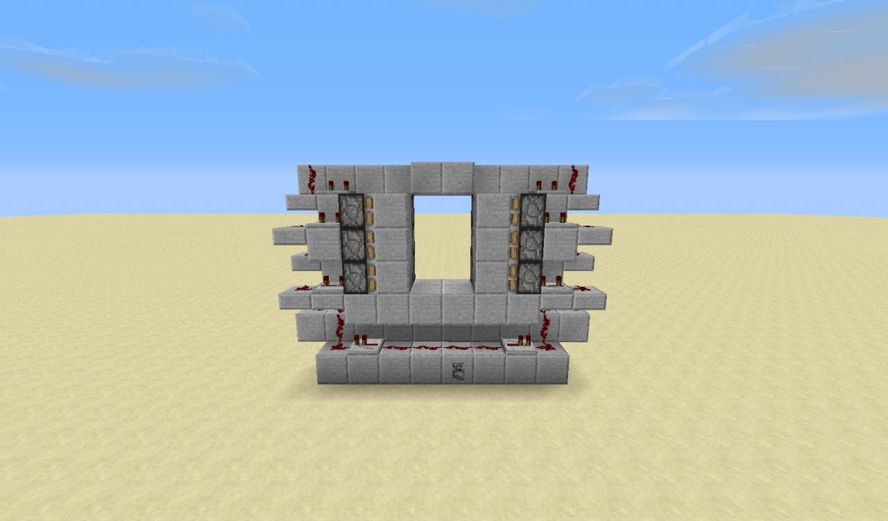 Hidden piston doors 3x10x7 Minecraft Map
